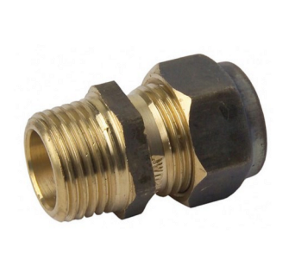 NYLON COMPRESSION BRASS UNION - MALE x COMPRESSION - 1/2" BSP MALE x 1 ...