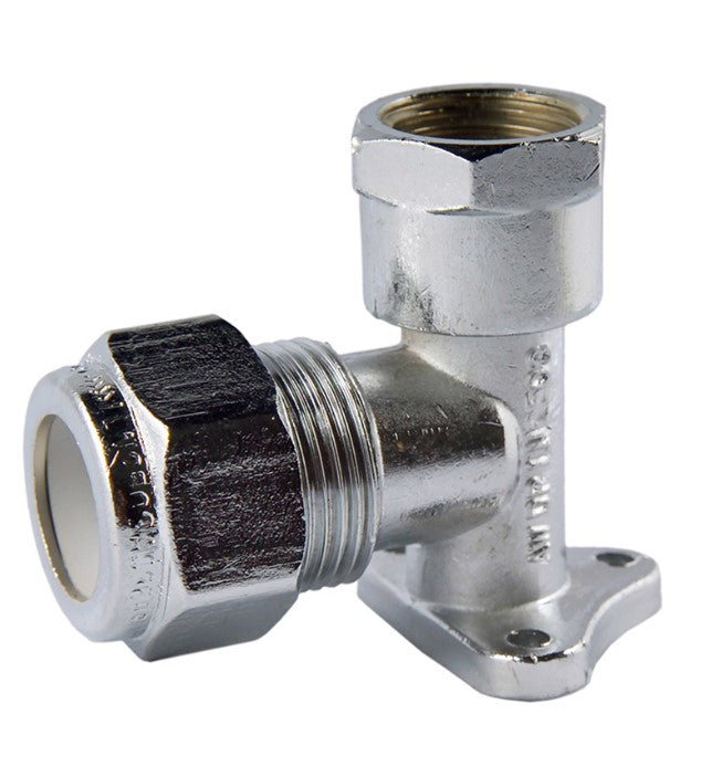 NYLON COMPRESSION BRASS ELBOW FEMALE x COMP LUGGED REDUCING 1/2" F x 3 ...