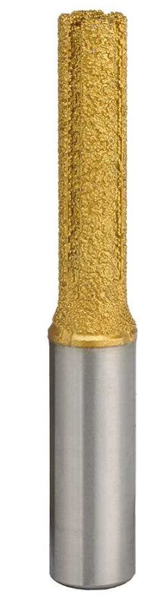 TruaCut Vacuum Brazed Diamond Router Bits -Straight Bit - 6.4 x 25mm ...