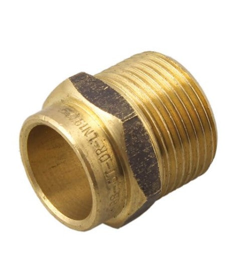 BRASS CAPILLARY CONNECTOR (NO 3) 25mm OD x 3/4" MALE BSP — ConFit Australia