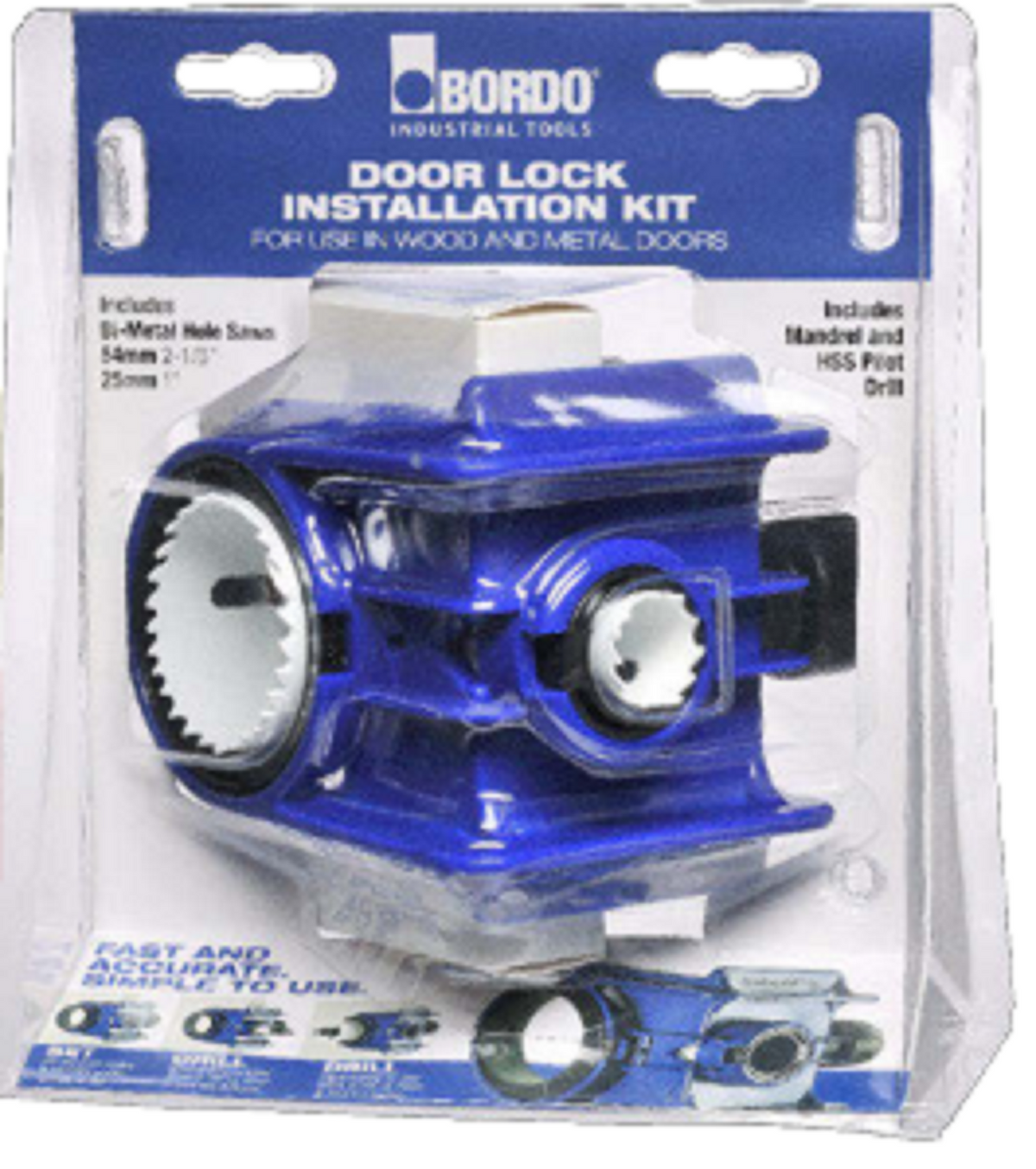 Door Lock Installation Kit for Use in Wood and Metal Doors - Keys Dril ...