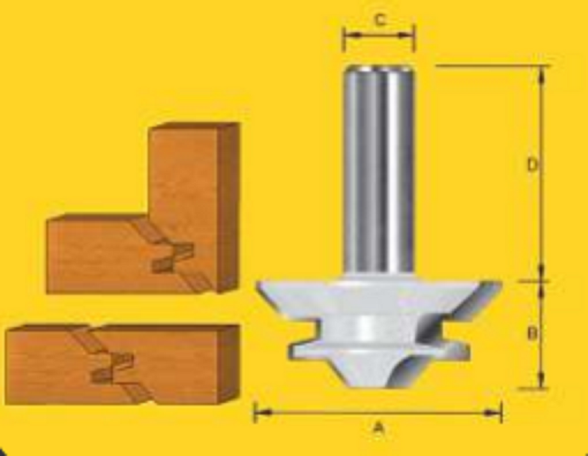 Jointing Bits - 8-14mm Mitre Lock Bit - 1/4" Shank - TruaCut — ConFit ...