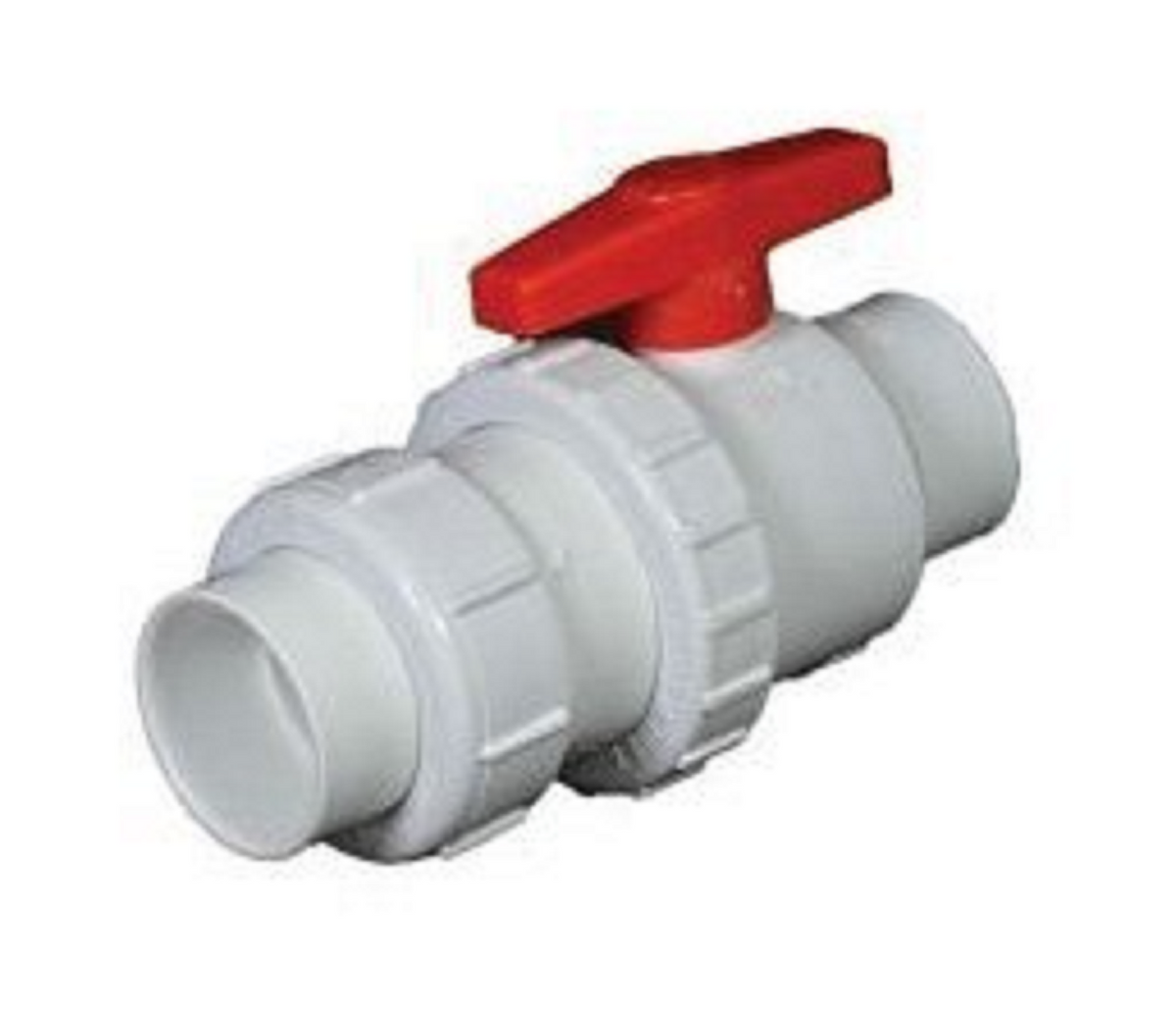 1 1/2" (40mm) ONE PIECE PVC BALL VALVE CHECK VALVE UNION COMBINATION S ...