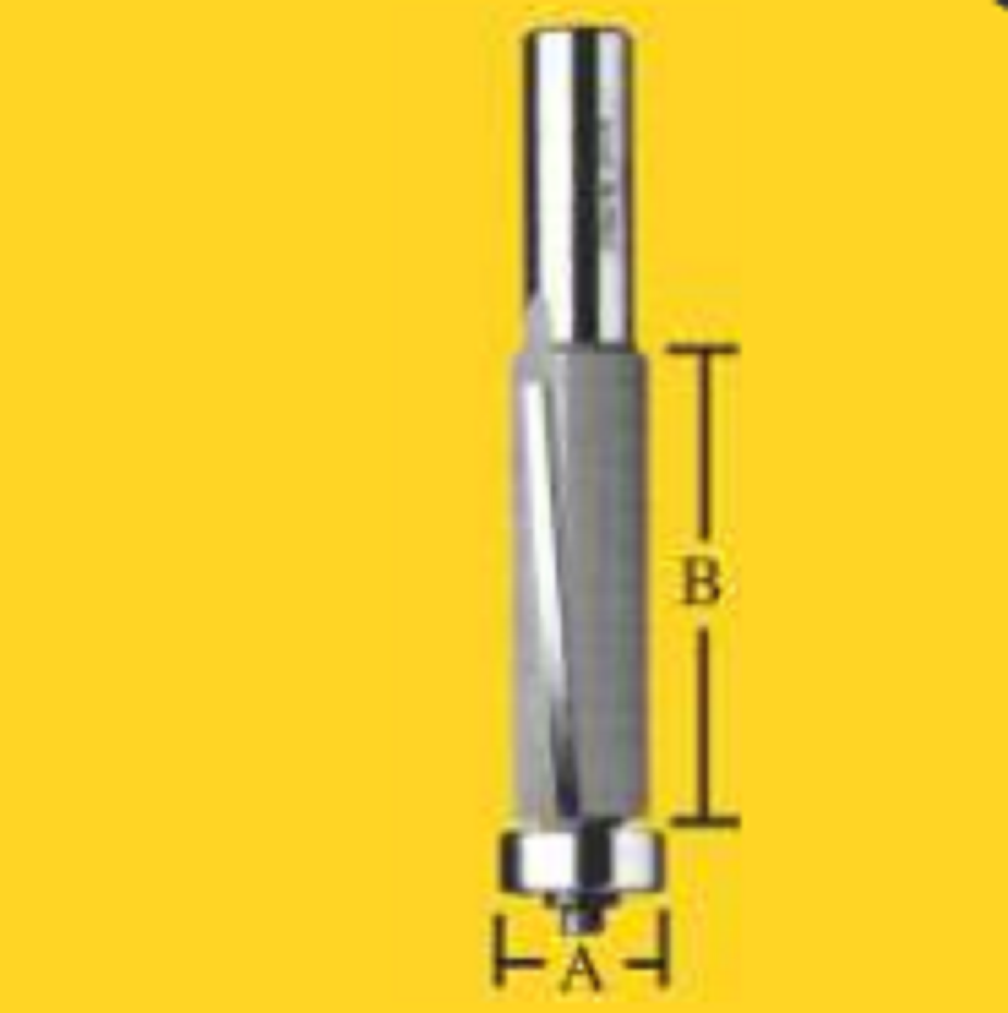 Flush Trim Bits Router Bit - 19mm Down Shear Flush Trim Bit 50mm Cut 1 ...
