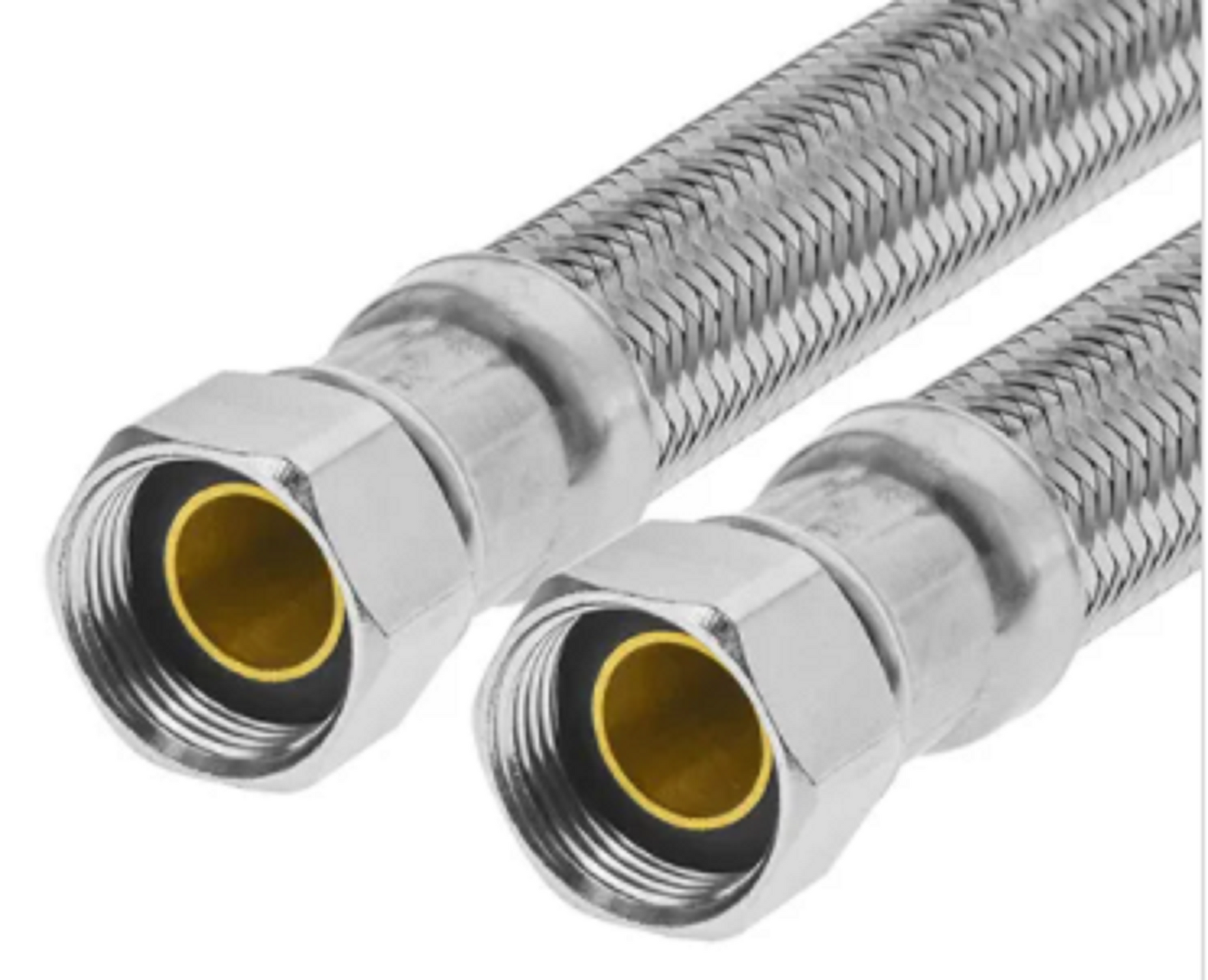 Flexible Hose Female x Female 1" BSP x 800mm Stainless Steel Braided W ...