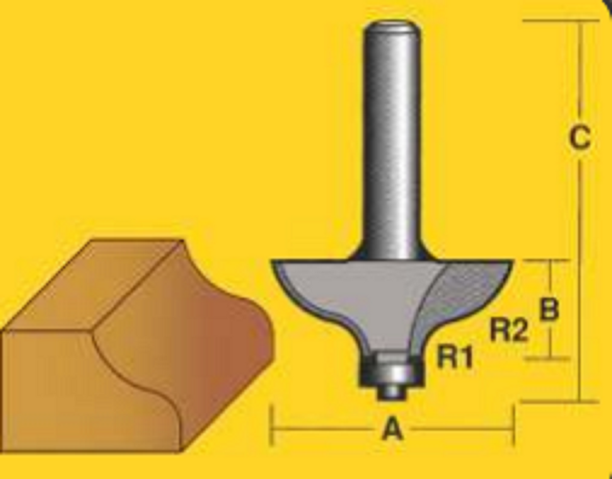 Edge Forming Table Edge Bits - Plain Ogee Bit - TruaCut — ConFit Australia
