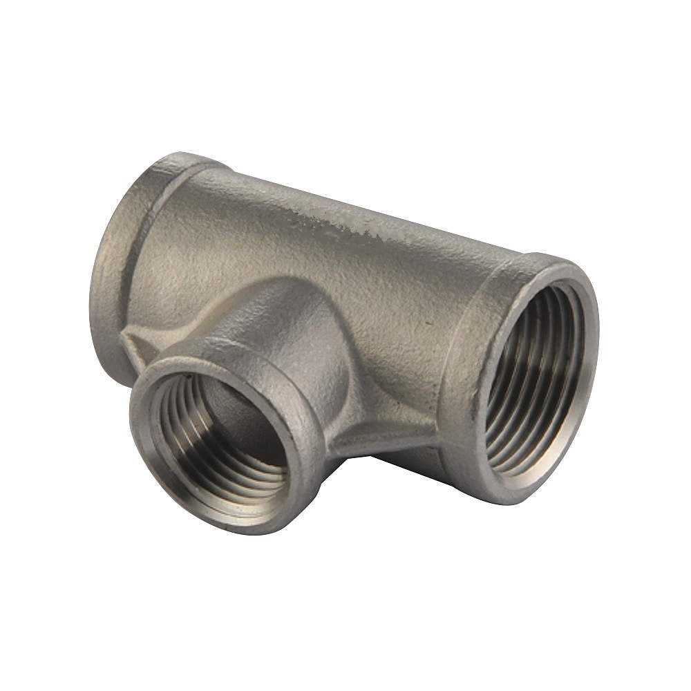 3" NPT 316 STAINLESS STEEL EQUAL TEE 75mm FEMALE THREAD — ConFit Australia