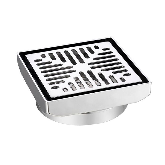 Monopoly Tapware Square Floor Grate Brass 100mm Bathroom Laundry Chrom ...