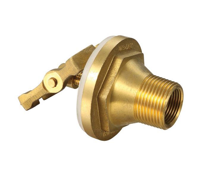 BRASS TANK FLANGE FITTING TANK OUTLET EXTERNAL MOUNT 1" x 3/4" BSP - N ...