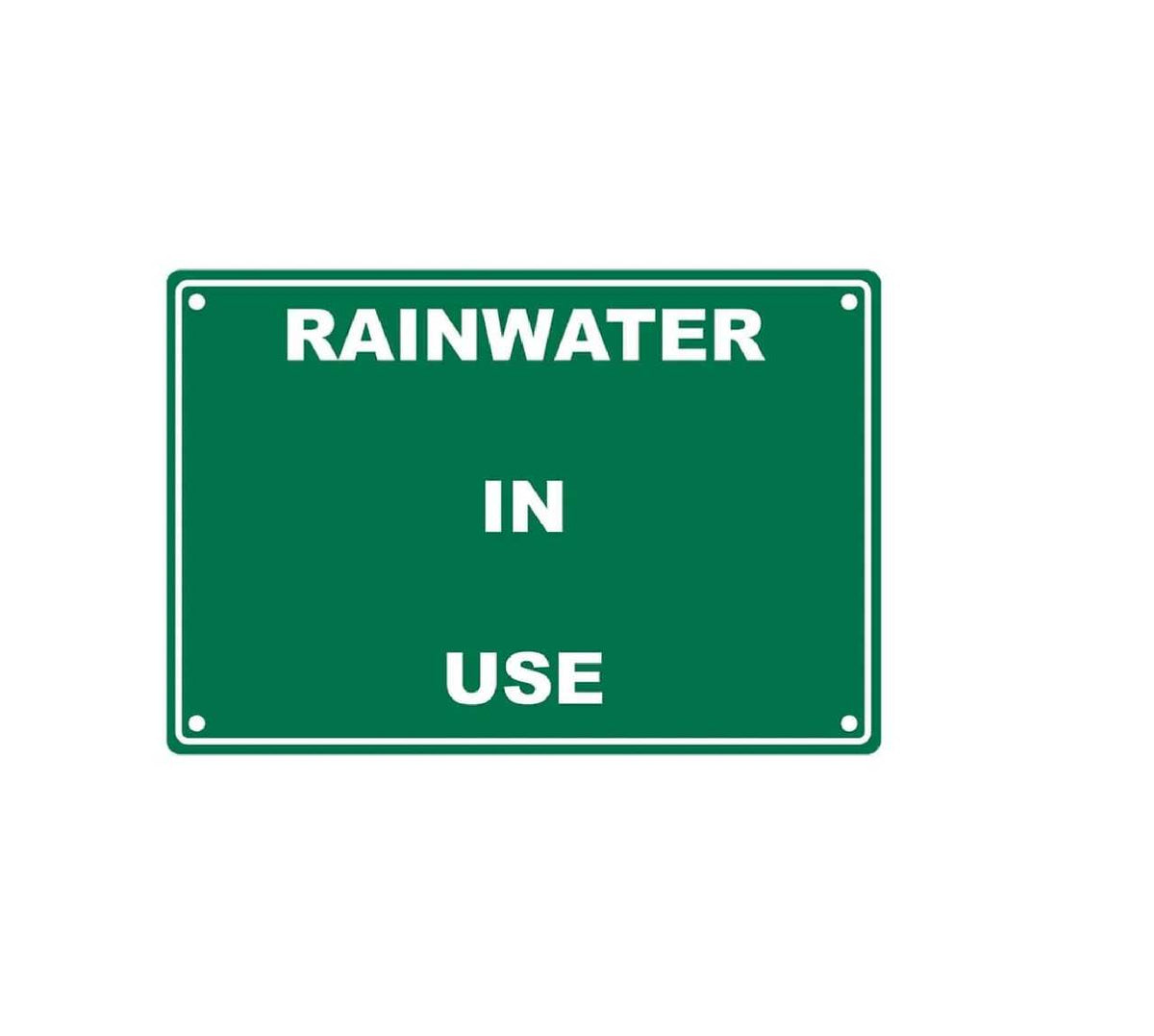 Rainwater In Use Sign Stainless Steel 220mm x 150mm — ConFit Australia